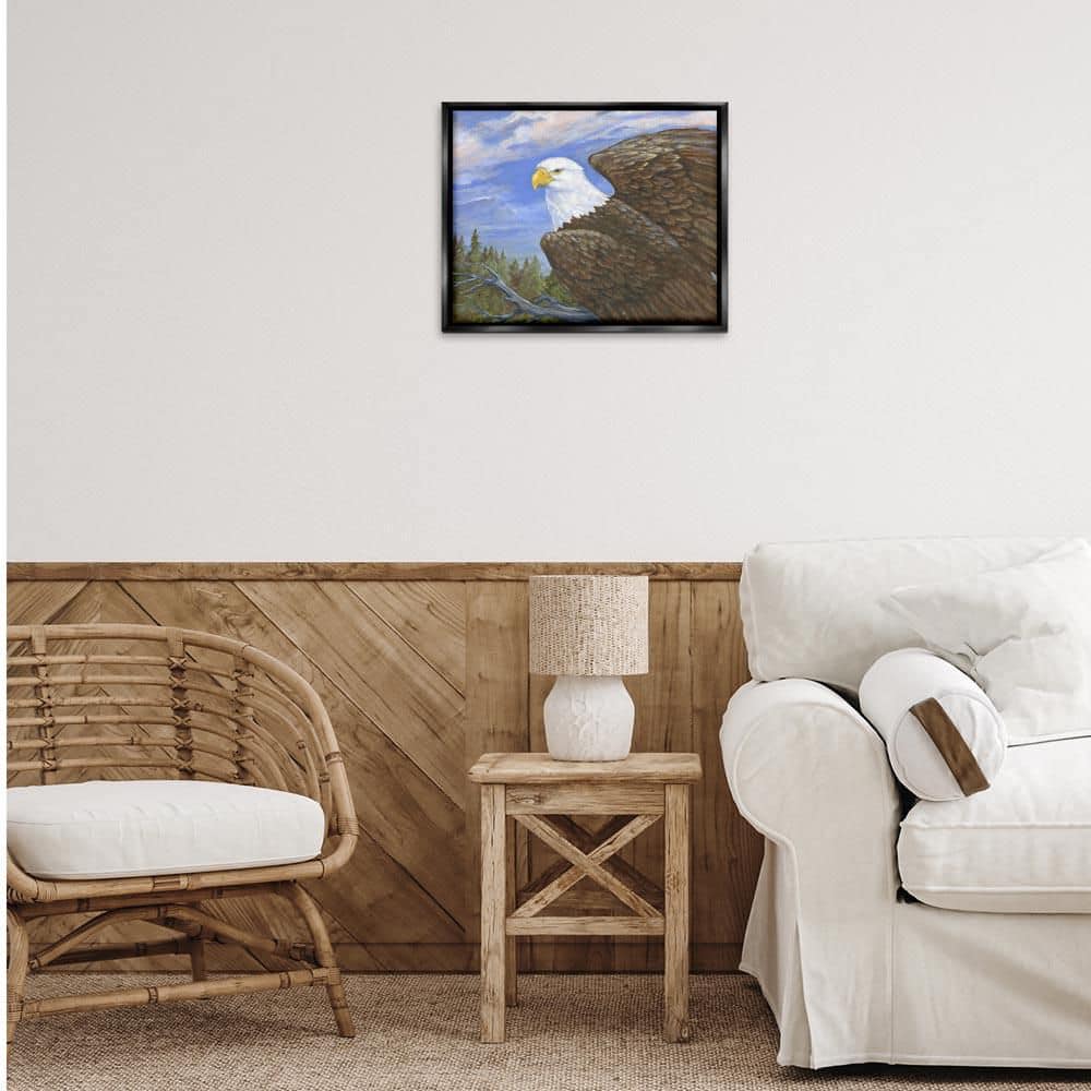 Stupell Industries Eagle Overlook from Tree Top by Paul Brent Black ...