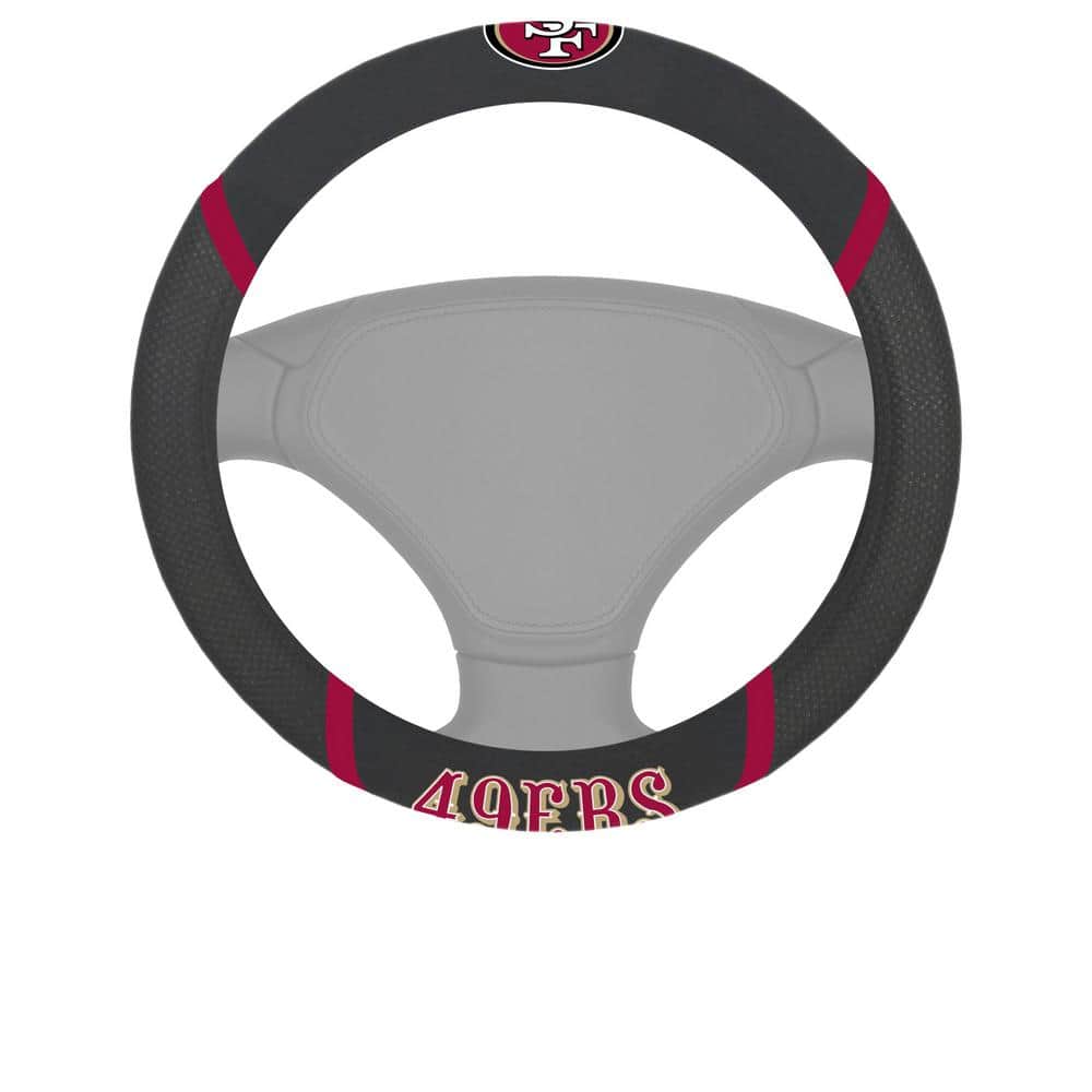 FANMATS NFL - San Francisco 49ers Embroidered Steering Wheel Cover in ...