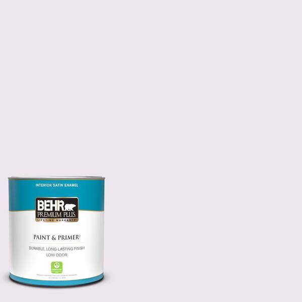BEHR PREMIUM PLUS 1 qt. #M570-1 In the Spotlight Satin Enamel Low Odor ... BEHR PREMIUM PLUS 1 qt. #M570-1 In the Spotlight Satin Enamel Low Odor ...