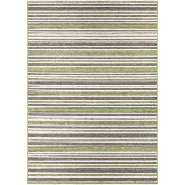 Couristan Cape Brockton Hunter Green-Brown 7 ft. x 10 ft. Indoor ...