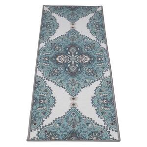 Ottomanson Ottohome Collection Non-Slip Rubberback Floral Leaves 2x5 ...