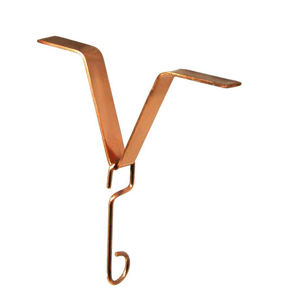 U-nitt 5.75 in. Gutter Clip for Rain Chain Installation, Copper Plated ...