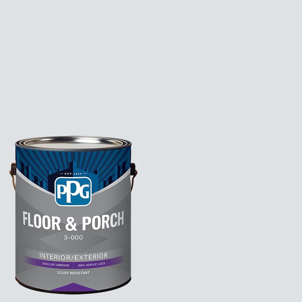 PPG 1 gal. PPG1165-1 January Dawn Satin Interior/Exterior Floor and ...
