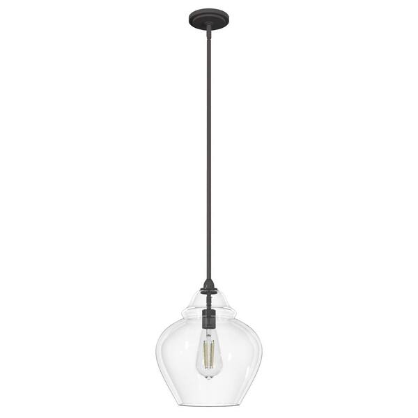 Hunter Dunshire 1-Light Noble Bronze Island Pendant Light with Clear ...