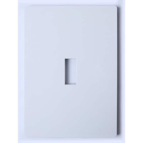 Hampton Bay 1-Gang White Toggle Plastic Wall Plate 8452358 - The Home Depot