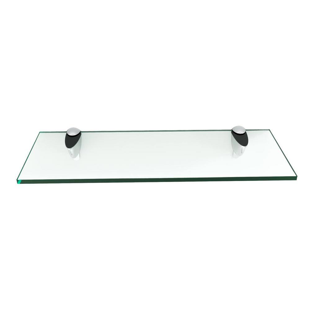 Fab Glass And Mirror 36 In L X 0 37 In H X 4 3 4 In W Floating Wall