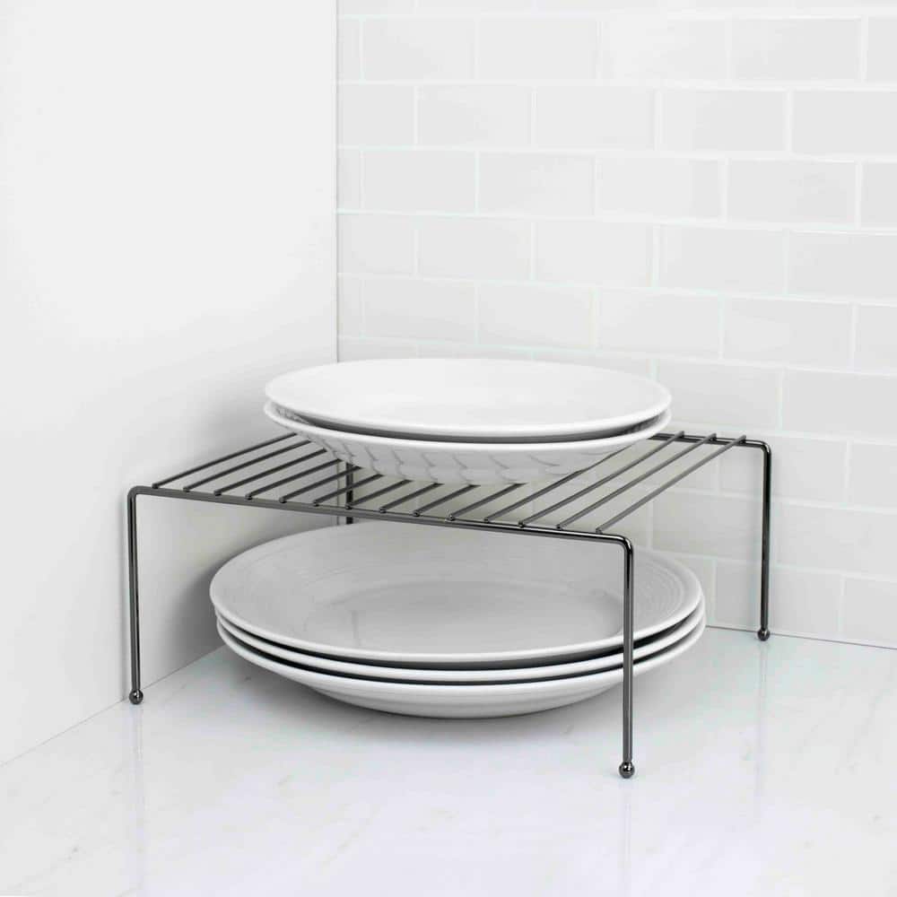 Home Basics 5 in. H x 10.5 in. W x 11.25 in. Steel Medium Helper Shelf ...