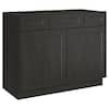 HOMEIBRO 42 in W X 21 in D X 34.5 in H in Shaker Charcoal Plywood Ready to Assemble Floor Vanity ...