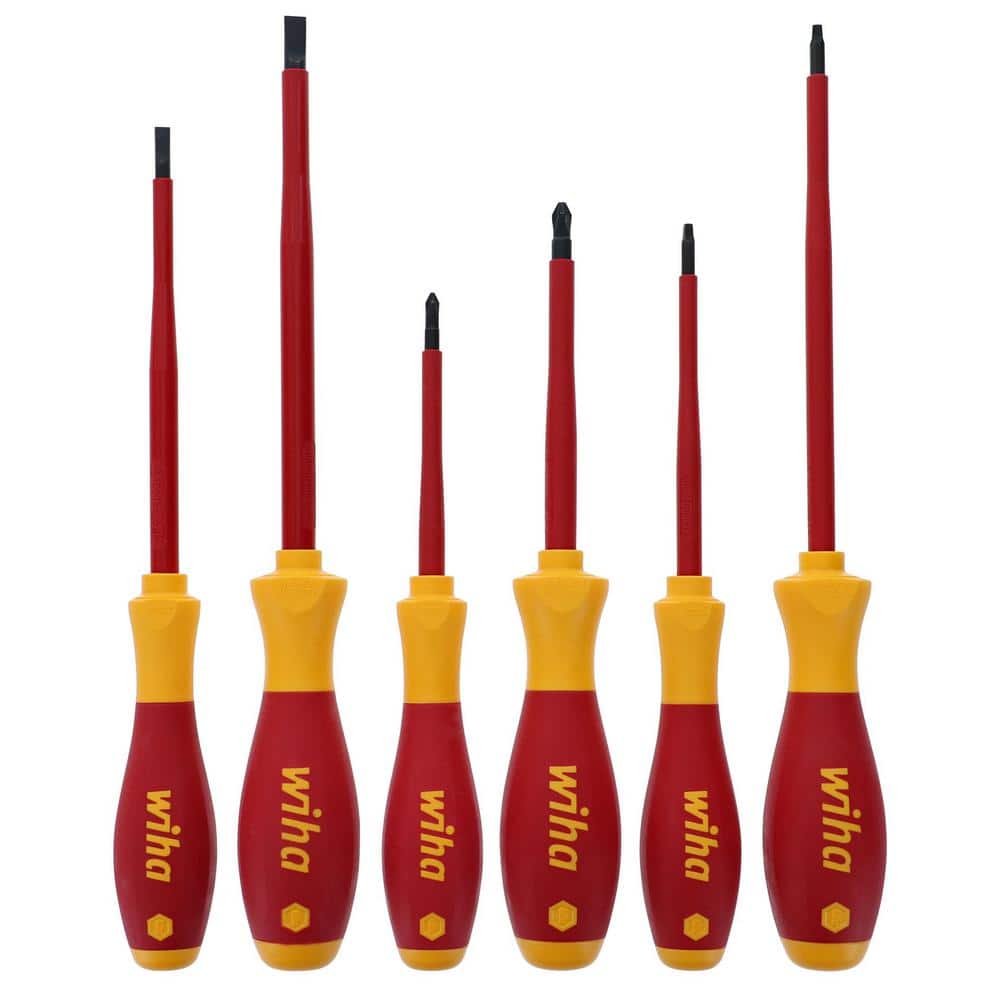 Wiha 1000-Volt Insulated Screwdriver Set Slim Line (6-Piece) 32196 ...