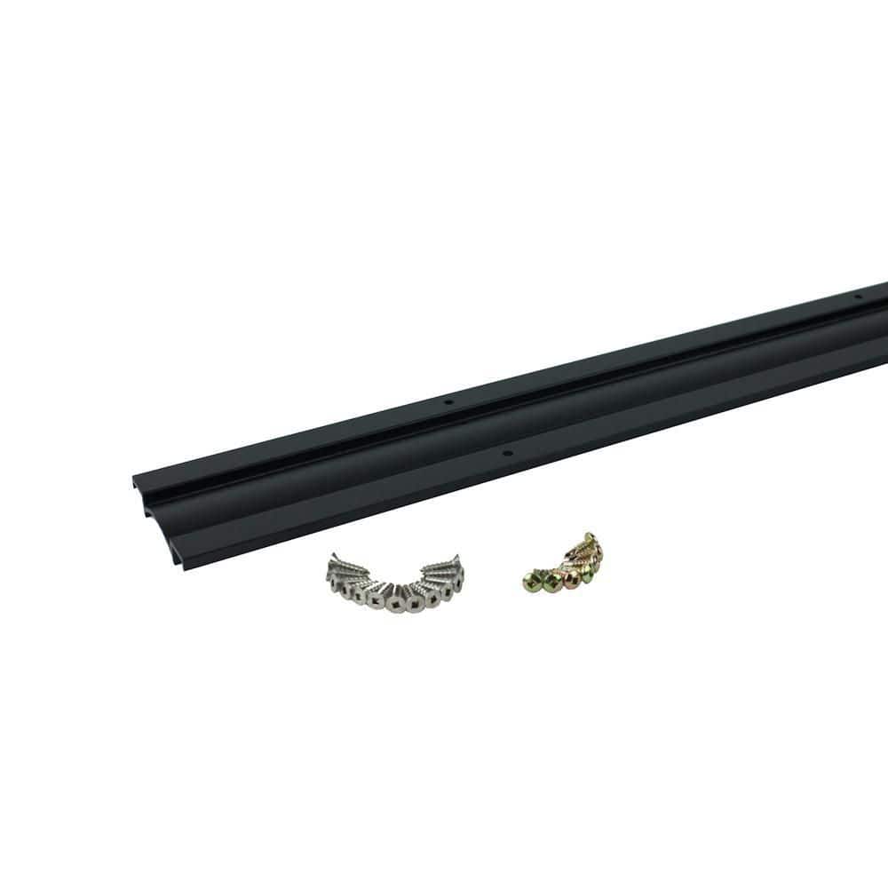 WESTBURY C10-C80 Drink Rail 4 in. x 4 in. x 98 in. Black Aluminum Fine ...