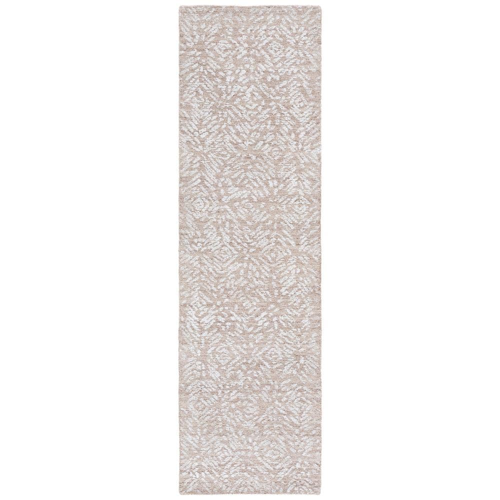 SAFAVIEH Glamour 2 ft. x 8 ft. Beige/Ivory Abstract Geometric Runner ...