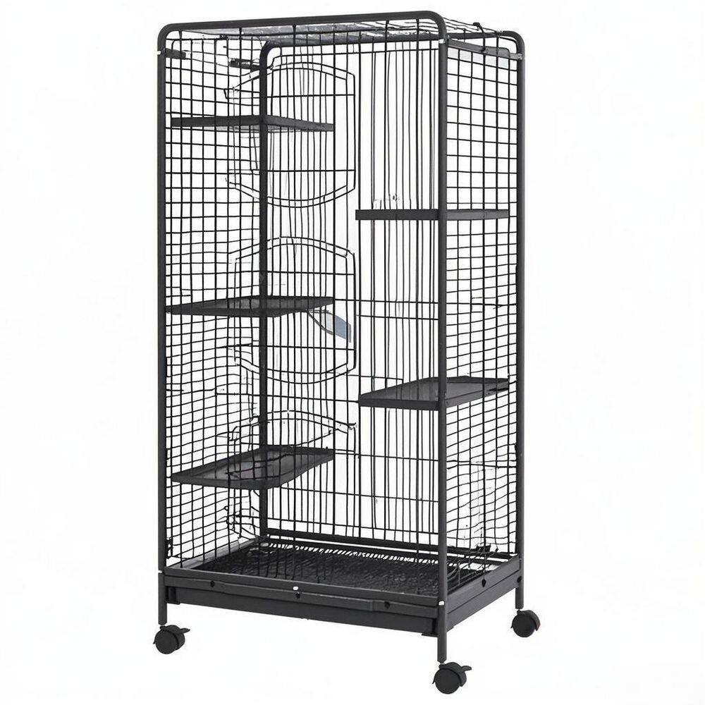 Siavonce 6 Level Small Animal Cage for Dwarf Rabbits, Pet Minks, and ...