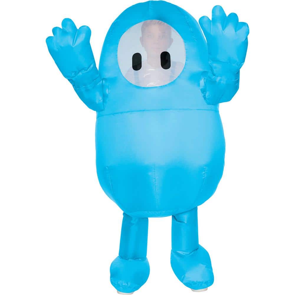 Fun World Kids Inflatable Fall Guys Blue Polyester Jumpsuit Blue ...