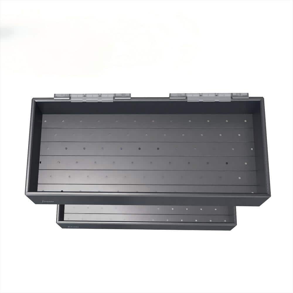 Square Shower Caddy with Double-layer in Black 28978RetroT7 - The Home ...