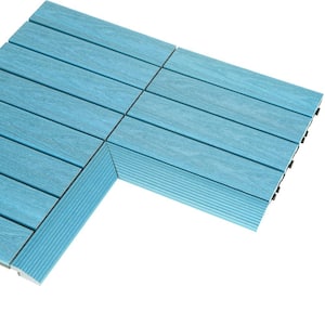 NewTechWood 1/12 ft. x 1 ft. Quick Deck Composite Deck Tile Straight ...