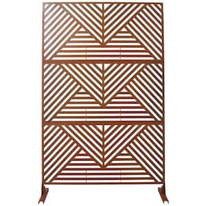 Miscool Anky 76 in. H x 48 in. W Steel Garden Fence, Metal Privacy ...