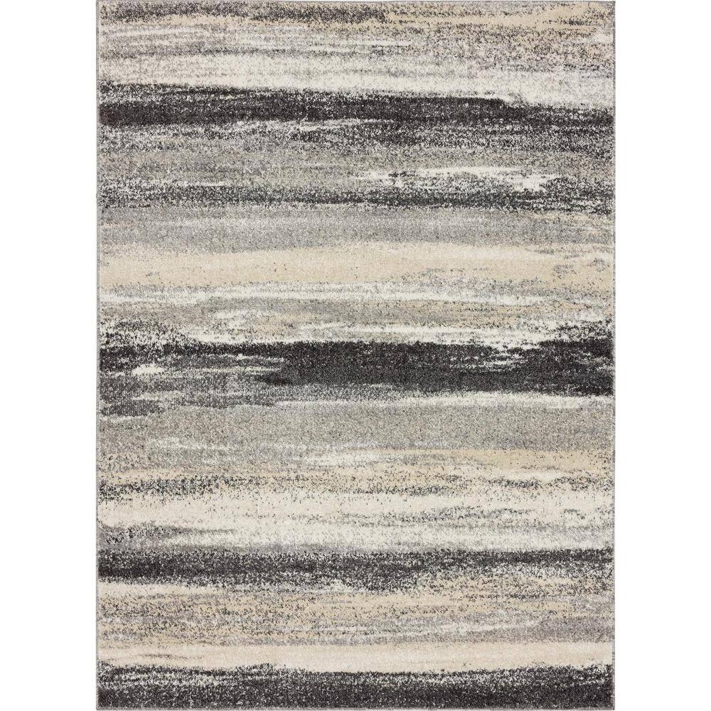 LUXE WEAVERS Towerhill Collection Gray 2x7 Modern Abstract ...