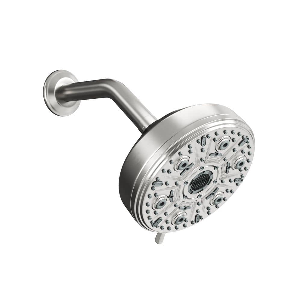 CASAINC 10-Spray Patterns 5 in. Wall Mount Rain Fixed Shower Head with ...