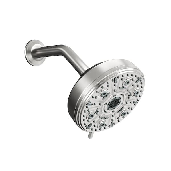 CASAINC 10-Spray Patterns 5 in. Wall Mount Rain Fixed Shower Head with ...