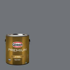 Glidden Premium 1 qt. PPG1011-5 Improbable Flat Exterior Latex Paint ...