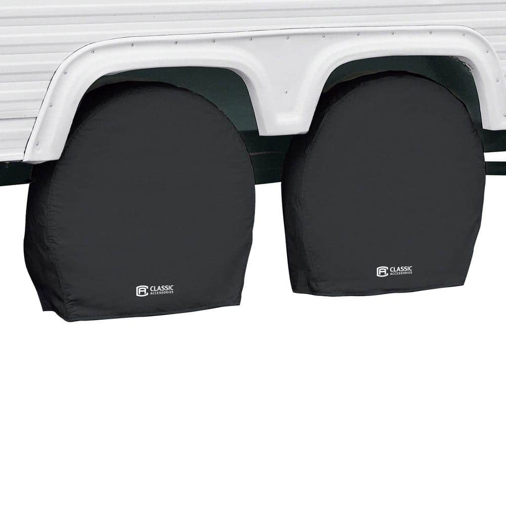 Classic Accessories Black RV Wheel Cover, 18" - 21" Diameter, 6.75 ...