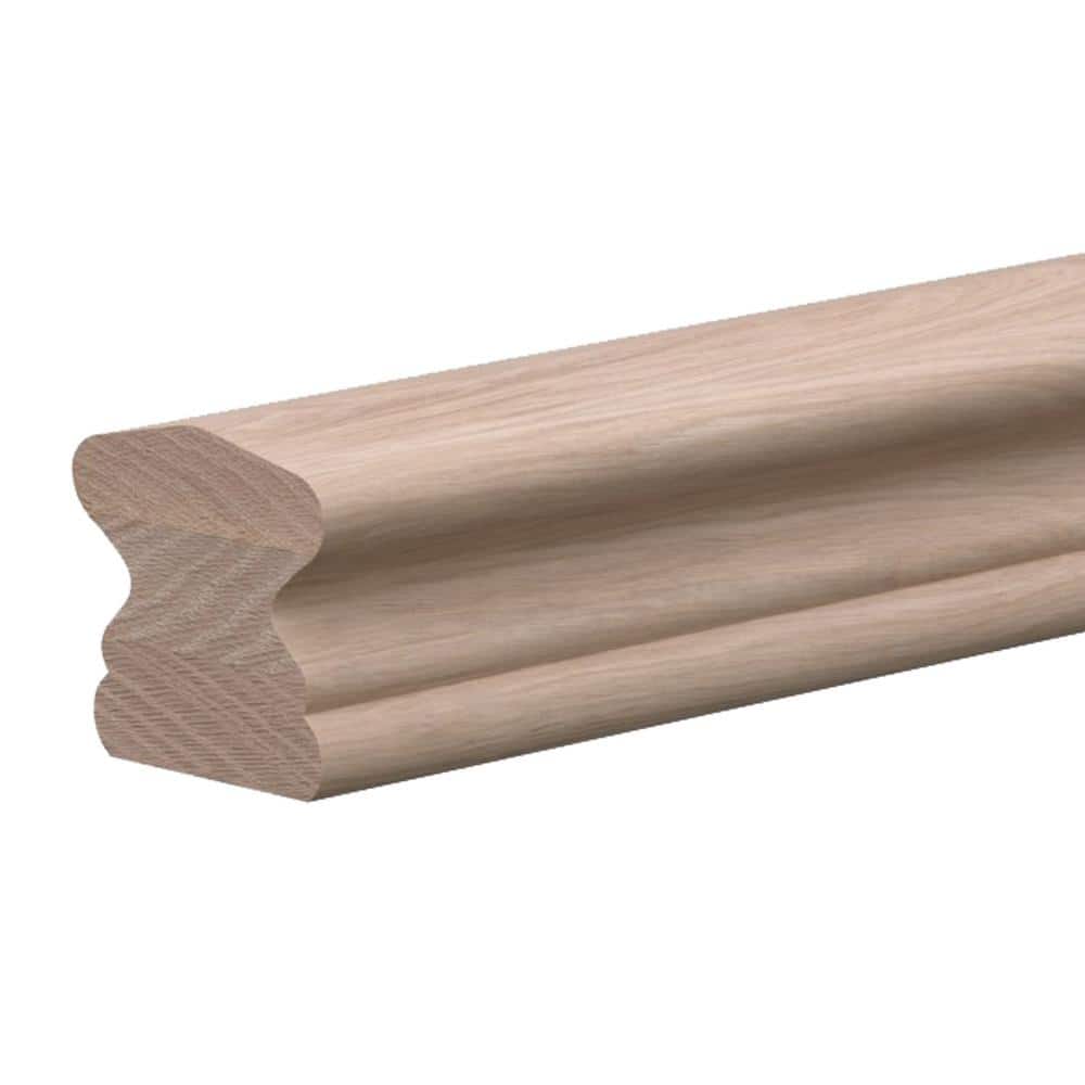 EVERMARK Stair Parts 6510 12 ft. Unfinished White Oak Handrail 6510W ...