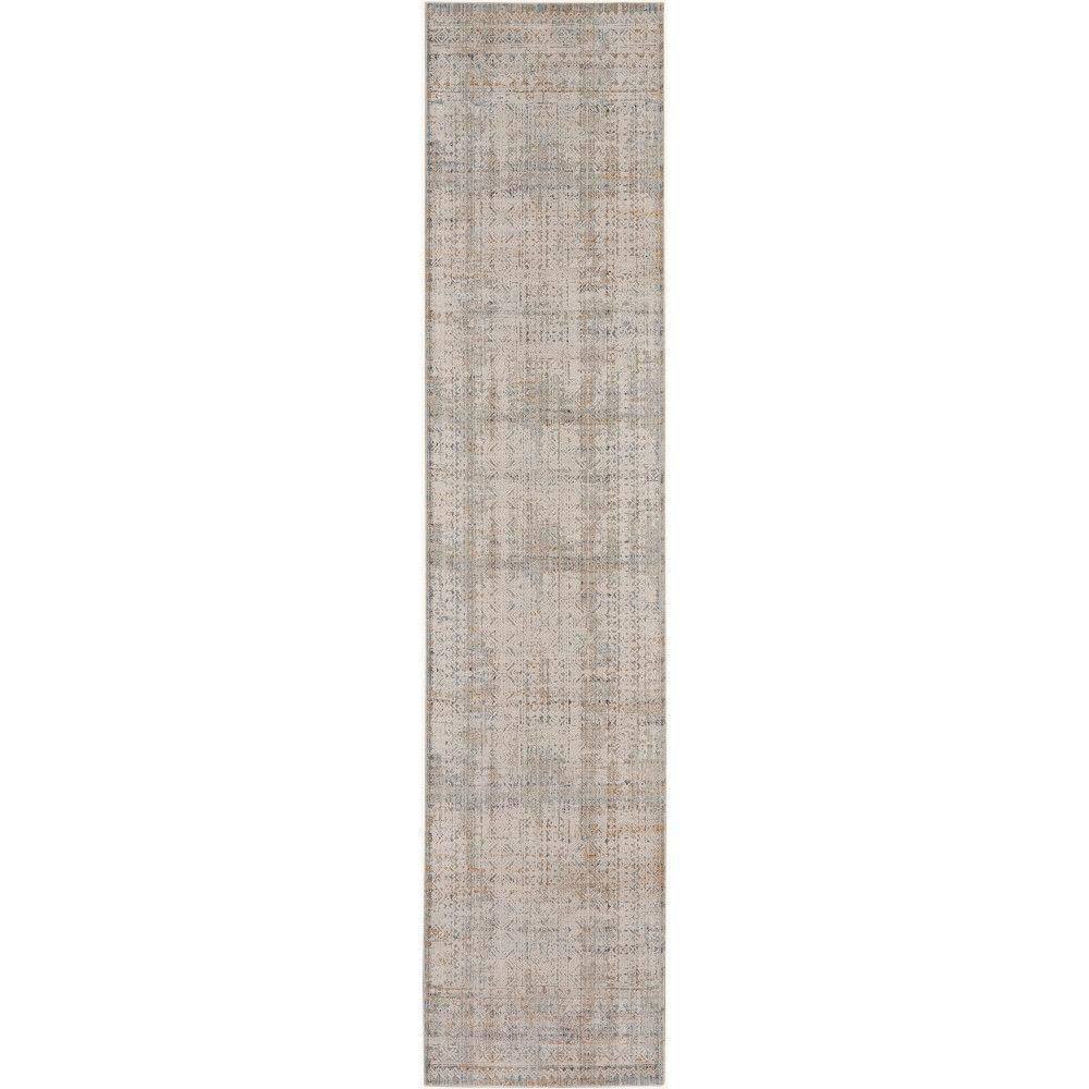 Nourison Lynx Ivory Multicolor 2 ft. x 10 ft. All-over design ...