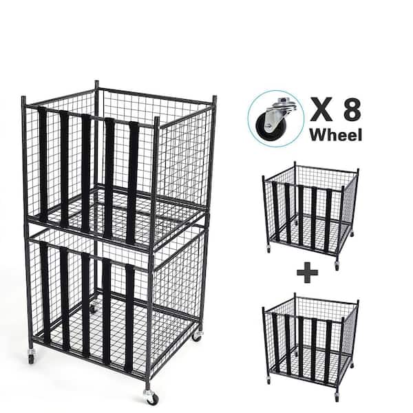 Reviews for LTMATE 2-Pack Stackable Rolling Sports Ball Storage Cart ...