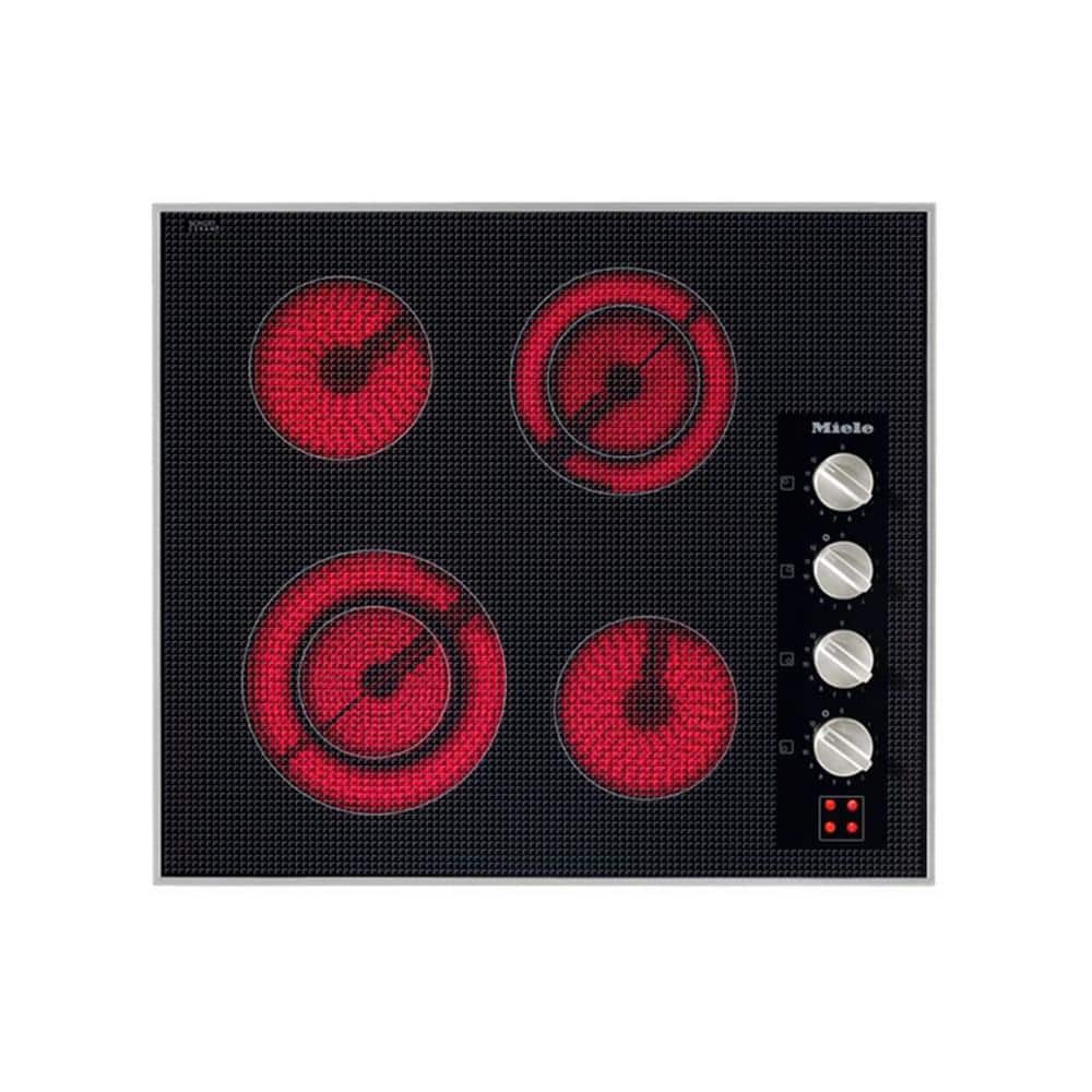 Miele 24 in. Electric Cooktop (240v) in Stainless Steel with 4 Cooking ...