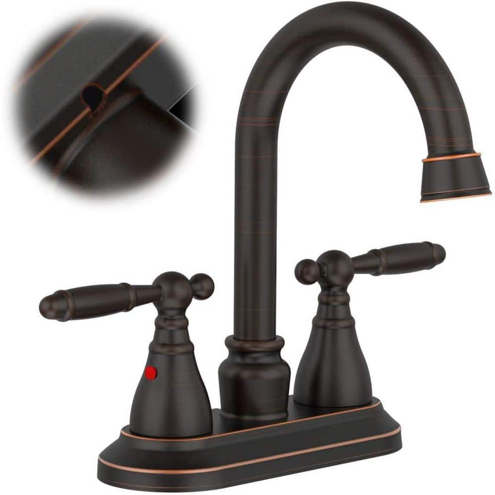GELE Bathroom Faucet Oil Rubbed Bronze 360 Degree High Arc Swivel Spout ...
