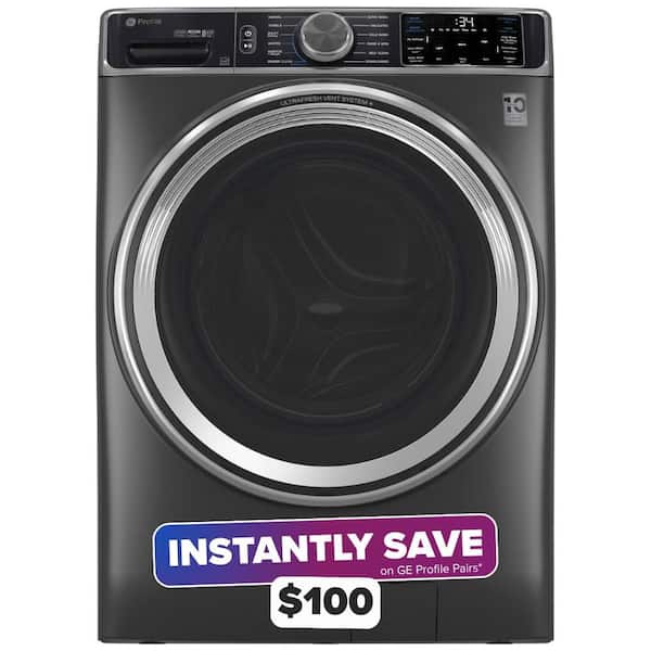 GE Profile 5.5 cu. ft. Capacity Front Load Washer in Carbon Graphite w ...