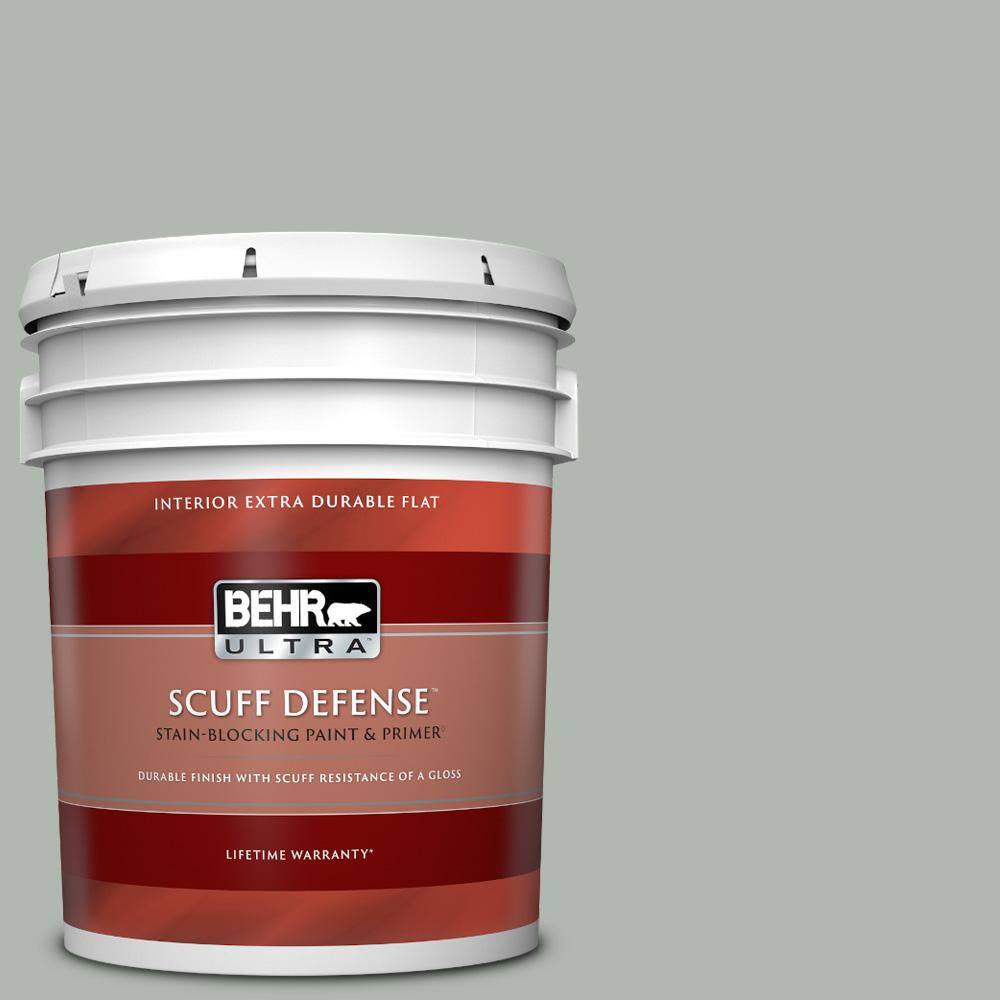 BEHR ULTRA 5 gal. #PPU12-14 Verdigris Extra Durable Flat Interior Paint ...