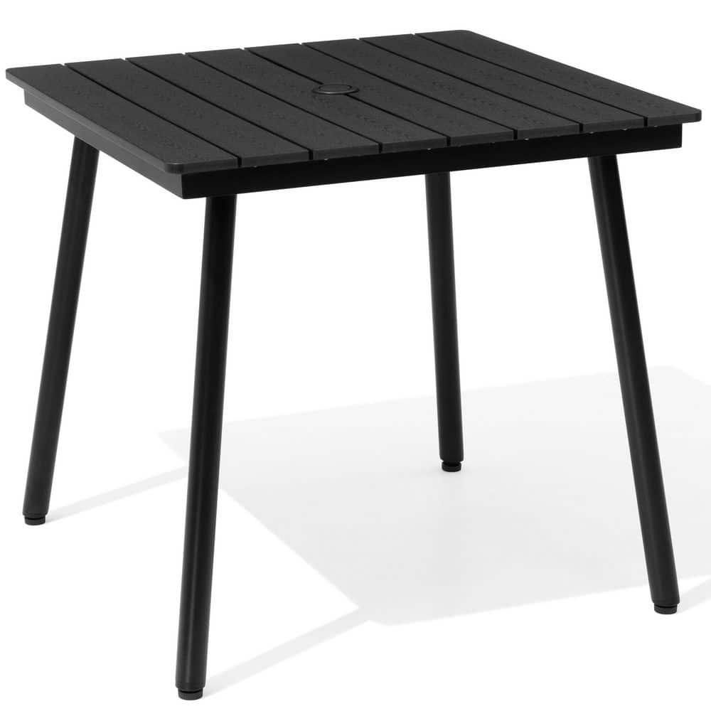 Reviews for 31.1 in. Square Aluminum Frame Outdoor Patio Dining Table ...
