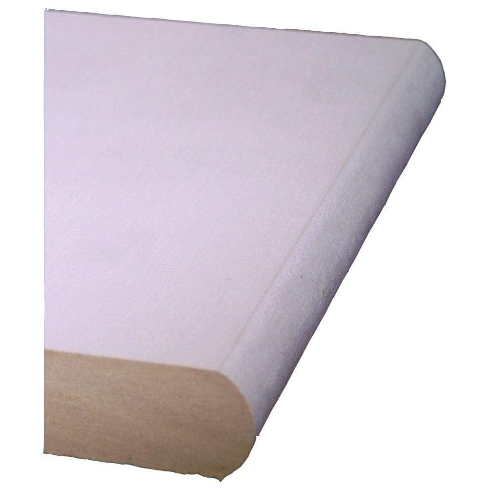 1 in. x 12 in. x 12 ft. Primed Bullnose Shelving MDF Board 675149 - The ...