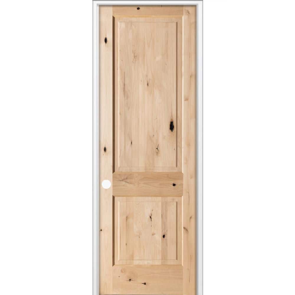 Reviews for Krosswood Doors 32 in. x 96 in. Rustic Knotty Alder 2 Panel ...