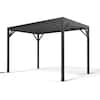 FORTRESS Evolution 8 ft. x 12 ft. Black Modern Heavy Duty Steel Pergola ...
