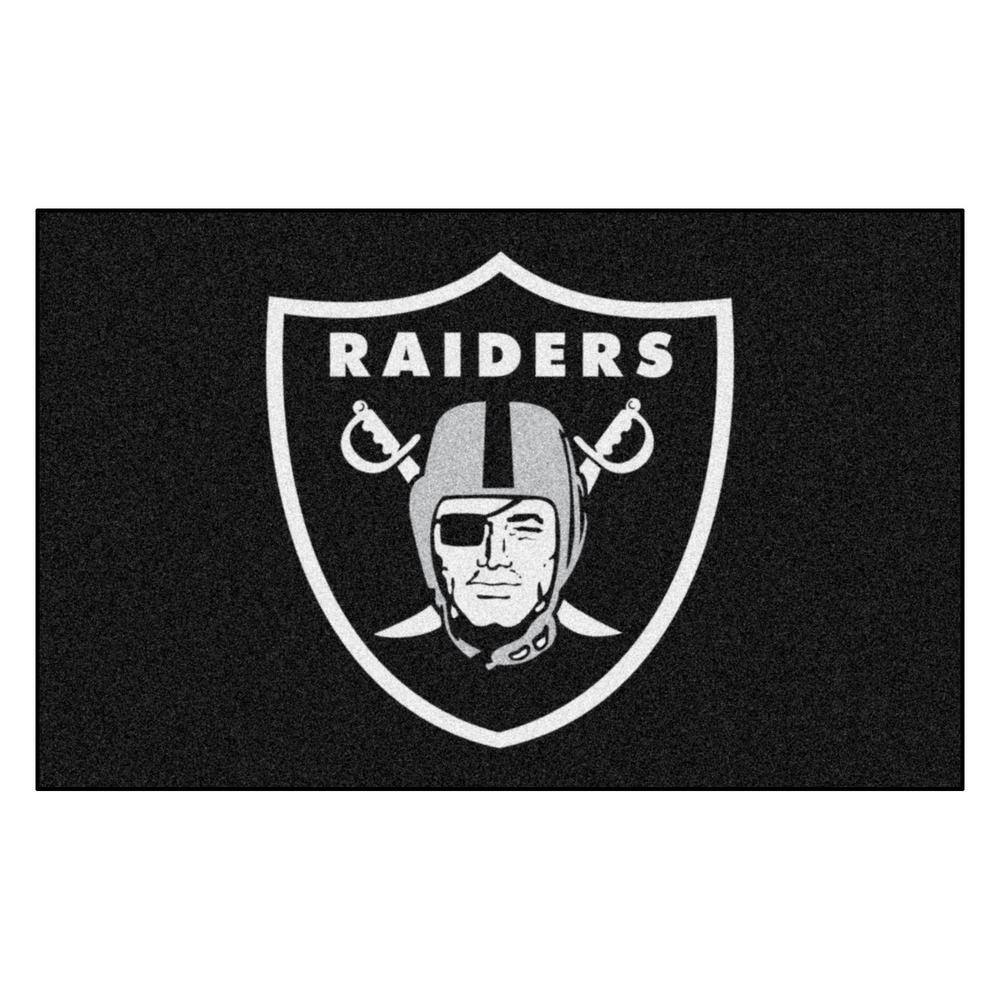FANMATS NFL - Las Vegas Raiders Rug - 5ft. x 8ft. 28798 - The Home Depot