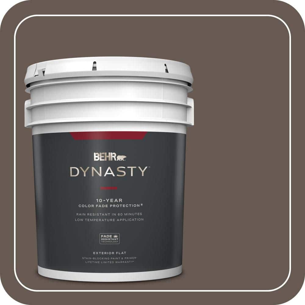 BEHR DYNASTY 5 gal. #N200-7 Underground Flat Exterior Stain-Blocking ...