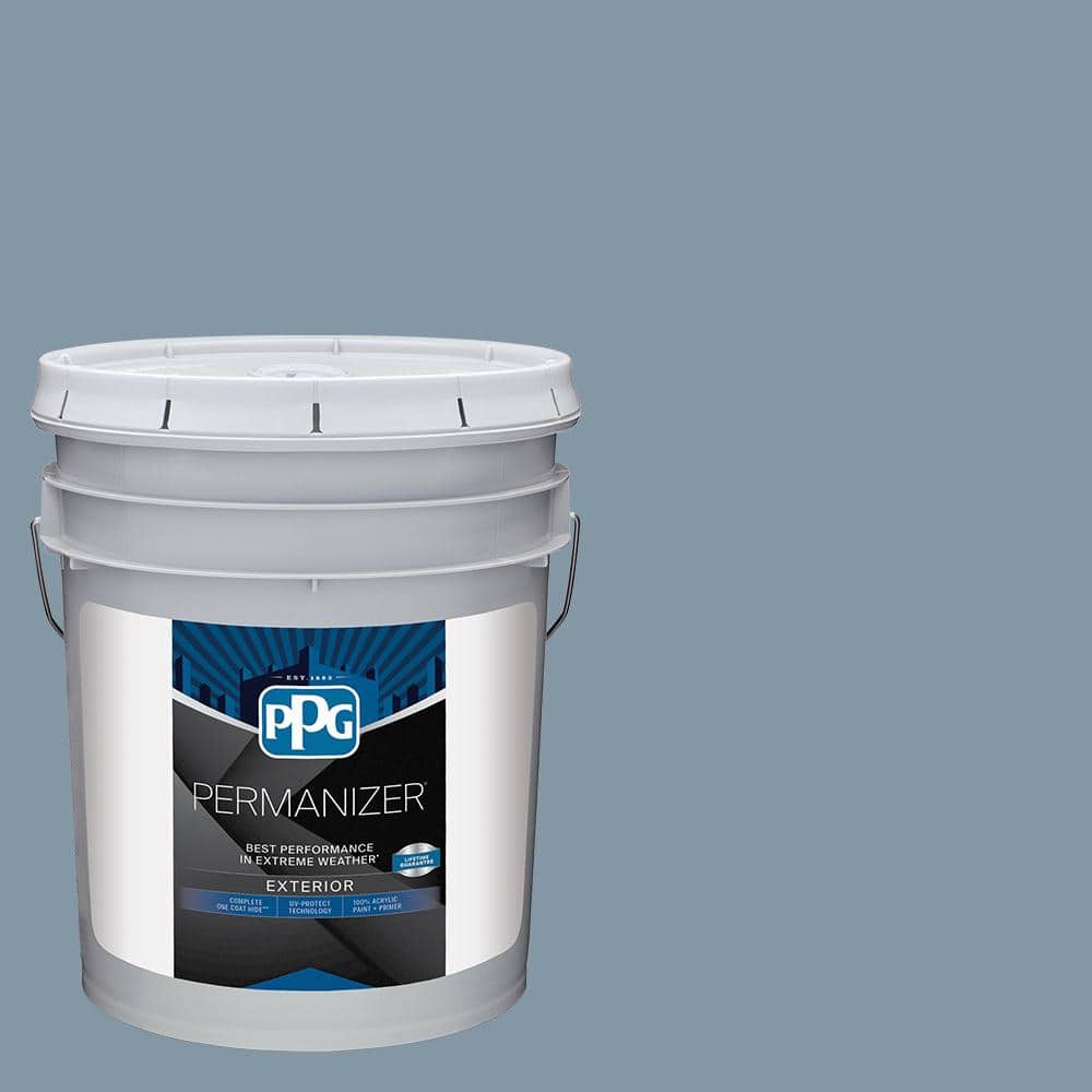 Reviews for PERMANIZER 5 gal. PPG10-11 Seastone Flat Exterior Paint ...