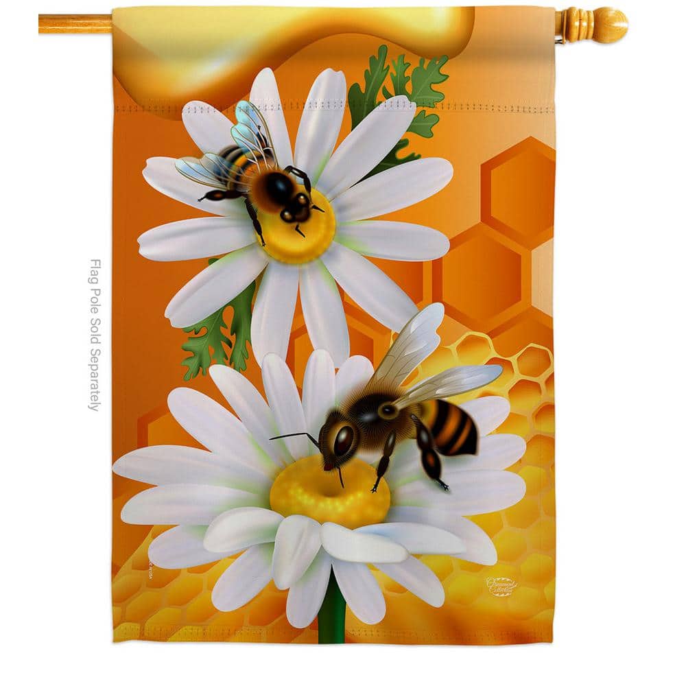 Ornament Collection 28 in. x 40 in. Sweet Honey Garden Friends House ...