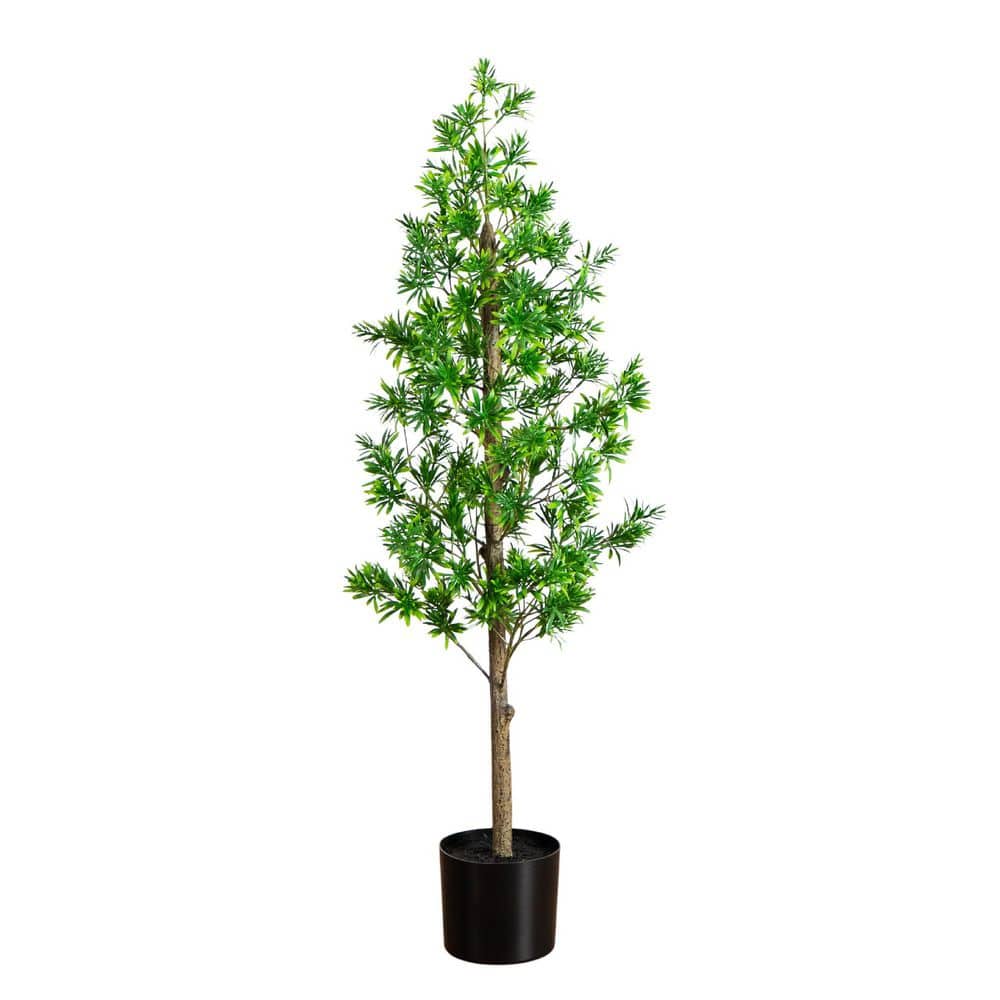 Nearly Natural 4ft. UV Artificial Podocarpus Artificial Tree (Indoor ...