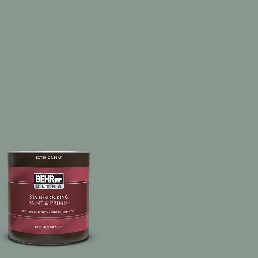 BEHR ULTRA 1 qt. #N420-4 Underground Gardens Flat Exterior Paint ...