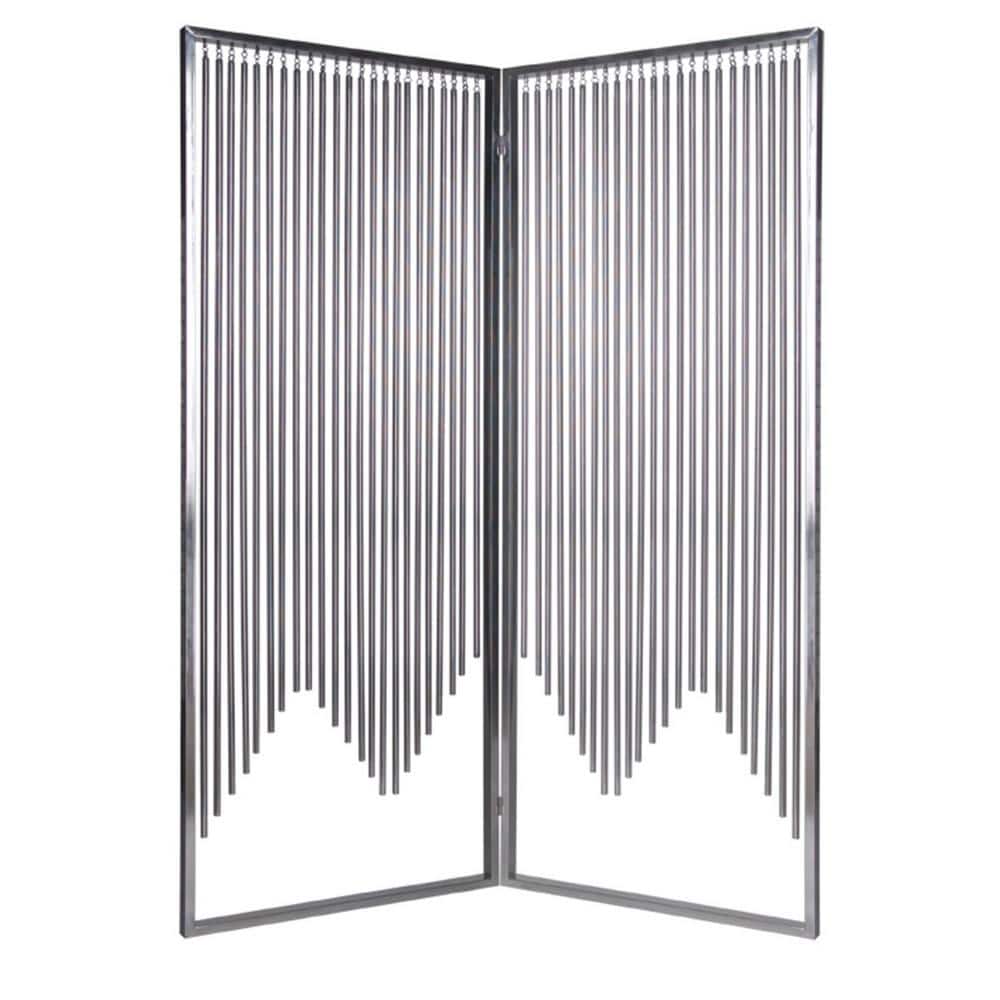 HomeRoots Mariana 7 ft. Silver 2-Panel Screen Divider 277098 - The Home ...