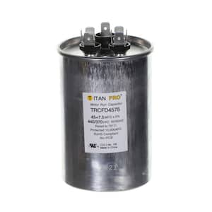 AMRAD ENGINEERING Round USA Made Motor Run Capacitor, 45 MFD, 370/440 ...