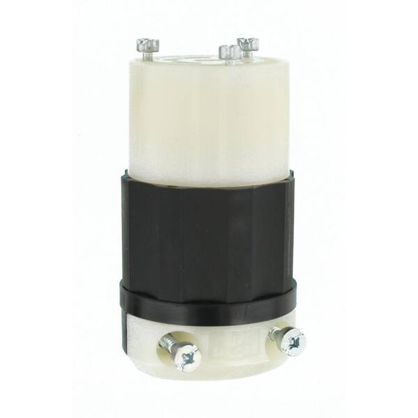 Leviton 20 Amp Industrial Grade Locking Female Connector, Black/White ...