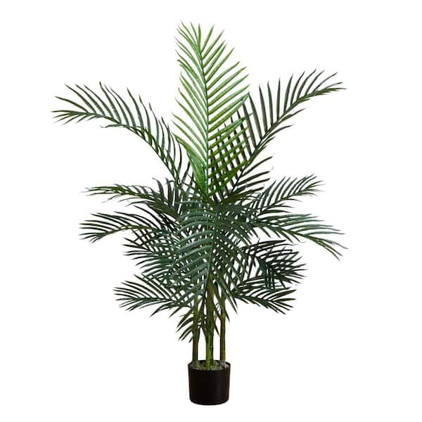 Nearly Natural 4 ft. UV Resistant Artificial Areca Palm Tree (Indoor ...