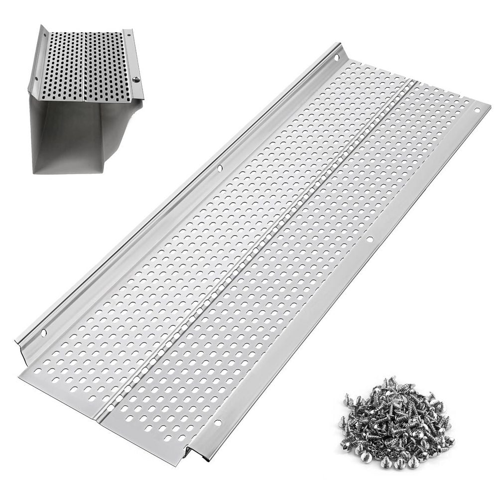 Laybus 13 Packs 5 in. 52 ft. Aluminum Gutter Guard DIY for Gutters ...