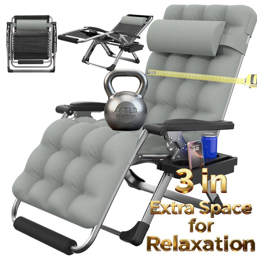 Reviews for SEEUTEK Oversized 29 in. Metal Zero Gravity Chair Lounge ...