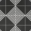 Ivy Hill Tile Script Stripe Negative 7.87 in. x 7.87 in. Matte ...