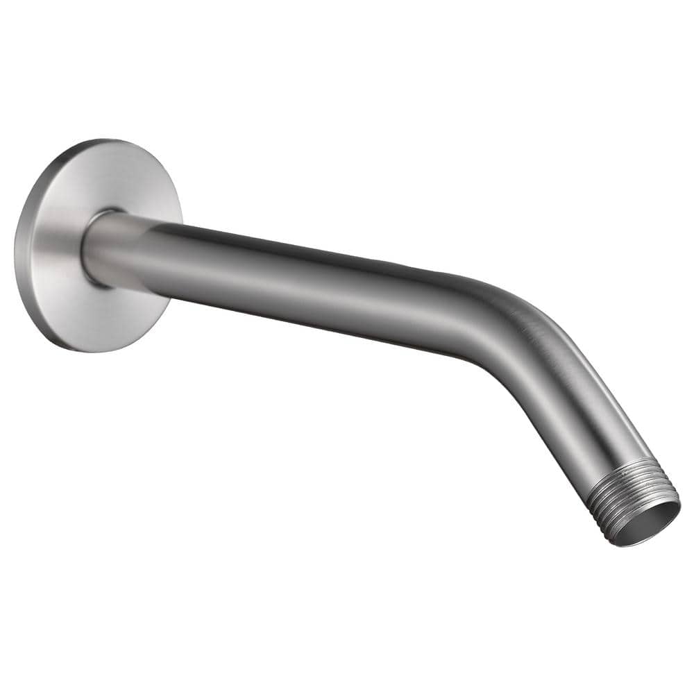 Heemli 10 in. Shower Arm and Flange in Brushed Nickel KWG10N - The Home ...